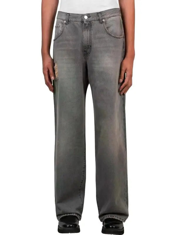 Séfr Mass Distressed-effect Loose-fit Jeans - Grey