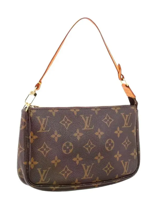 LOUIS VUITTON Pochette Accessoires Monogram Canvas Clutch Bag - Brown