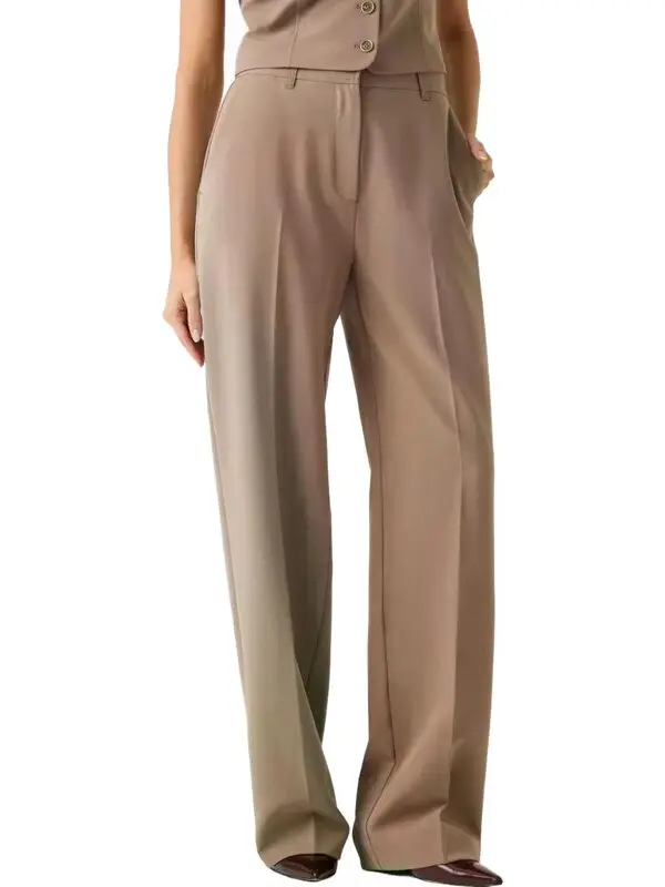 Guess Wide-leg Trousers - Neutrals