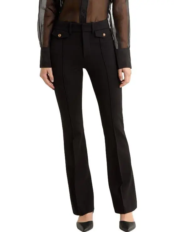 FRAME The Pixie Reboot High Waist Bootcut Pants - Black