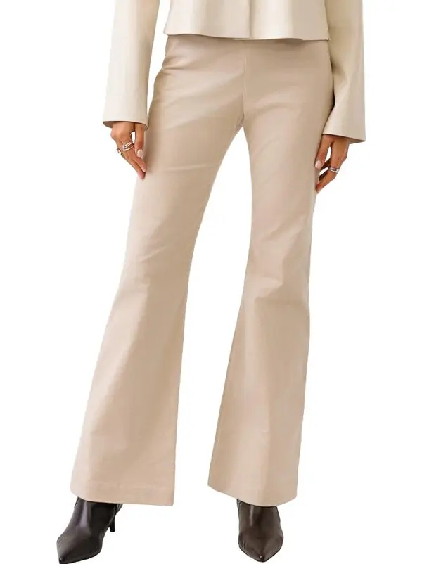 Fifteen Twenty Cara High Waist Corduroy Bootcut Pants - Bone