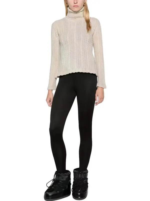 Moncler Cable-knit Roll-neck Sweater - Neutrals