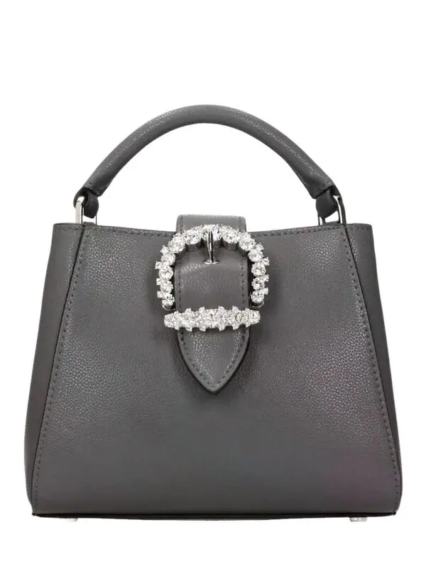 JIMMY CHOO Cheri Crystal-buckle Leather Tote Bag - Grey