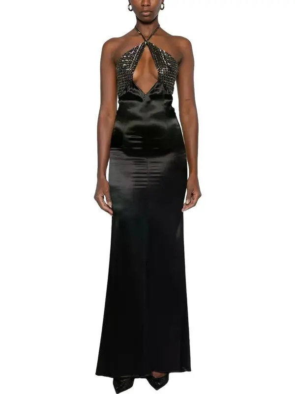 Attico Sleeveless Maxi Dress - Black