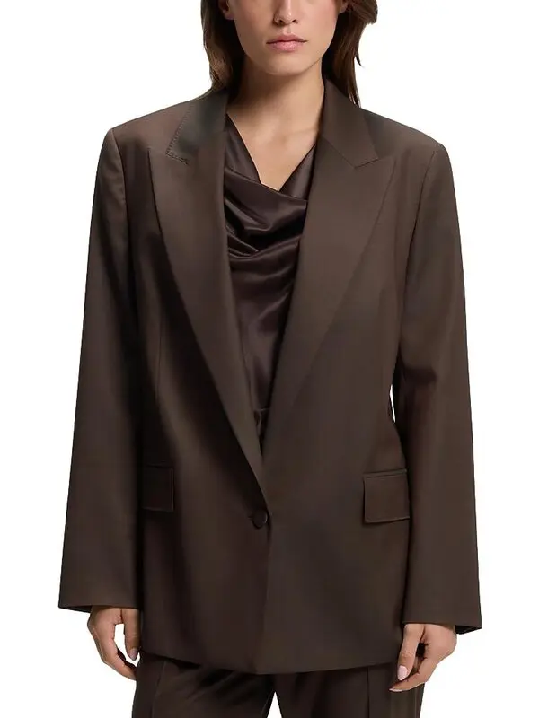 Hugo Boss Jemmala Wool Peak Lapel Blazer - Open Misc