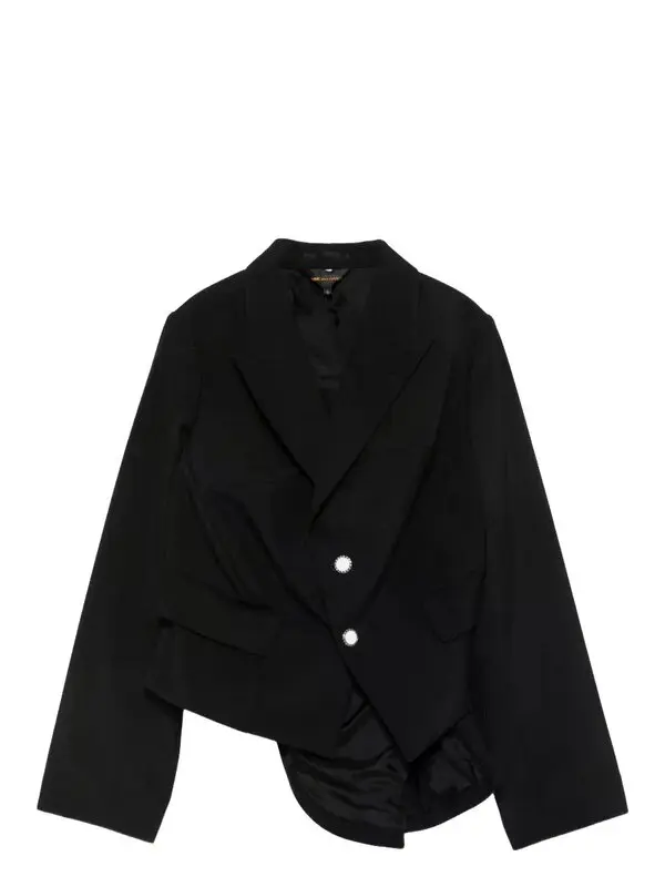 Comme Des Garçons Asymmetric Deconstructed Blazer - Black
