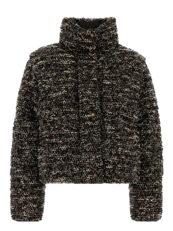 Moncler Poetique Bouclé & Nylon Down Jacket For - Multicoloured