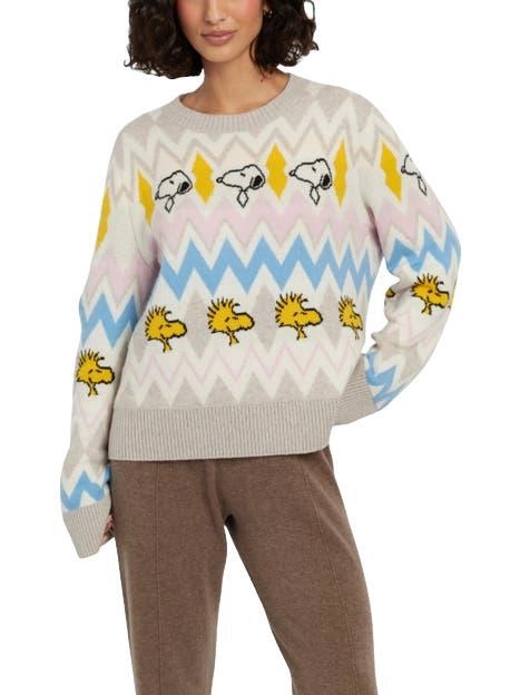 Chinti & Parker Wool-cashmere Snoopy Fairisle Sweater - Multi