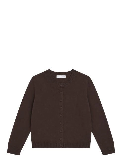 Chinti & Parker Pure Cashmere Camille Cardigan - Chocolate