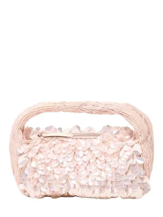 L*Space Joy Beaded Sequin Handbag - Rosette
