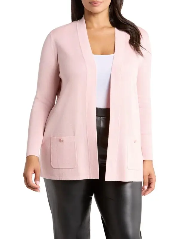 Anne Klein Malibu Open Front Cardigan - Pink Blush