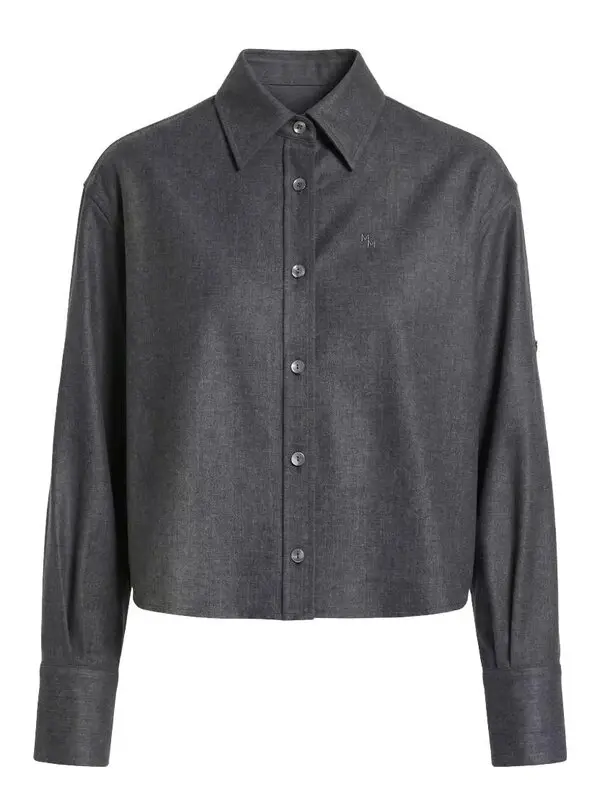 Maria Mcmanus Button-up Cropped Shirt - Grey