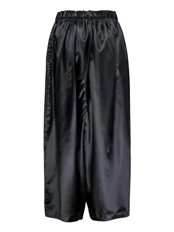 Comme Des Garçons Satin-finish Elasticated Trousers - Black