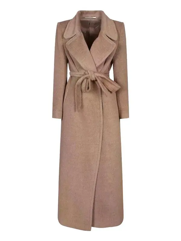 Tagliatore Belted Notch-lapels Coat - Neutrals