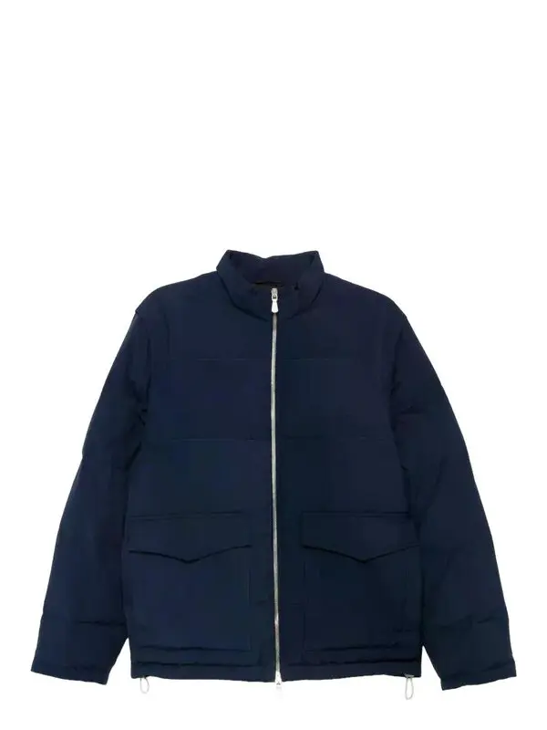 Eleventy Quilted Detachable-sleeve Jacket - Blue