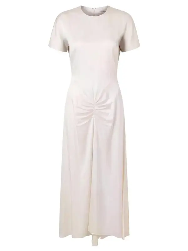 Victoria Beckham Blair Short-sleeve Midi Dress - White