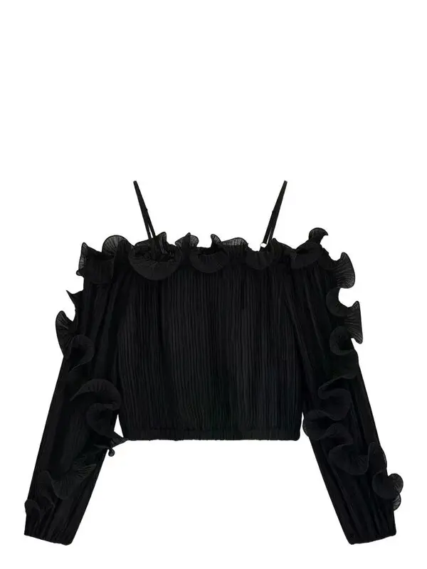 Guess Ruffled Top - Black