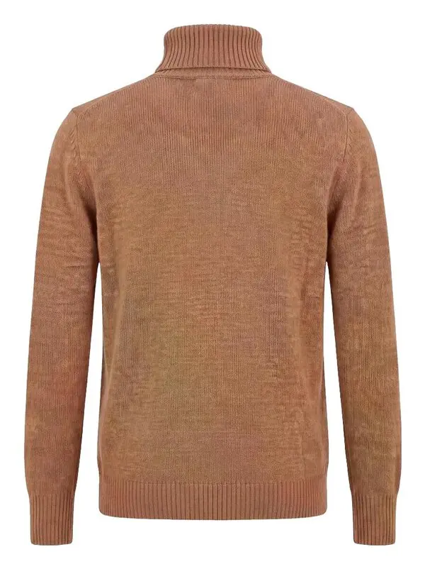 THE (ALPHABET) Roll-neck Cashmere Sweater - Brown