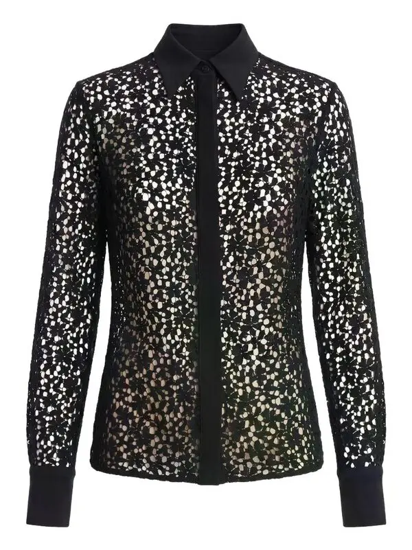 Maria Mcmanus Slim-fit Semi-sheer Shirt - Black