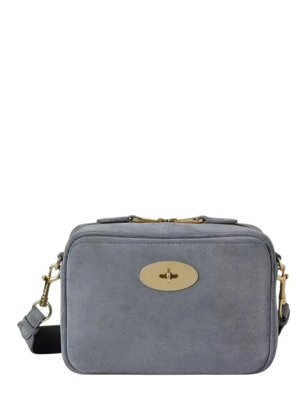 Mulberry Darley Postman's Lock Suede Shoulder Bag - Grey