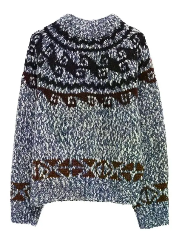 Moncler Fair Isle-knit Sweater - Blue