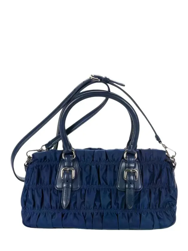 Prada Tessuto Gaufre Tote Bag - Blue