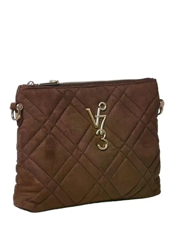 V°73 Diaspro Quilted Logo-plaque Shoulder Bag - Espresso