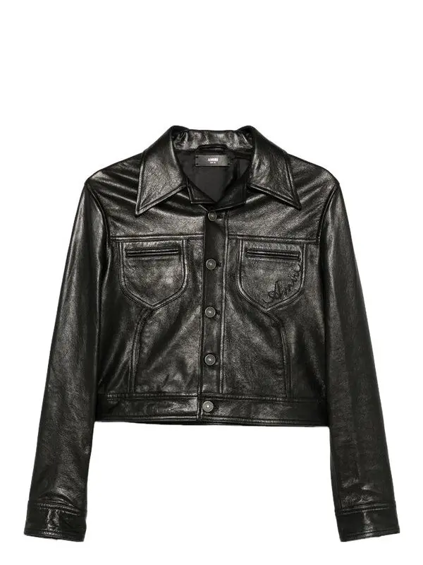 Amiri Jackets Leather Jackets - Black