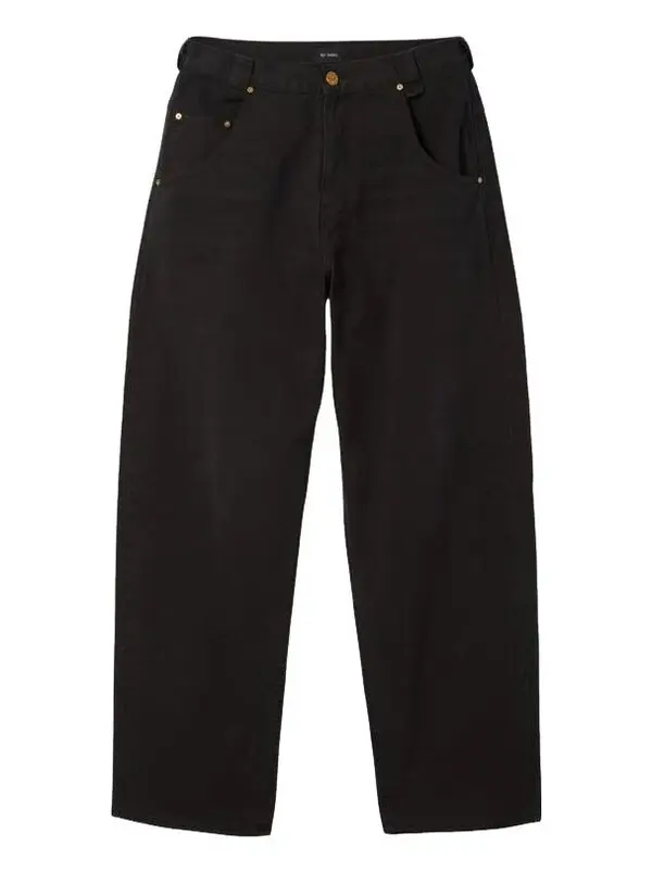 WILLY CHAVARRIA Denim Wide-leg Jeans - Black