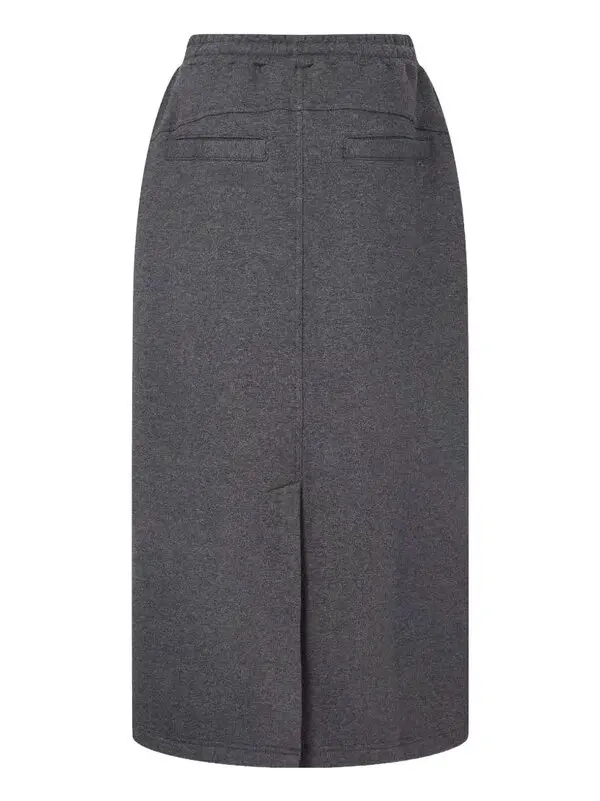 STUDIO TOMBOY Drawstring-waist Straight Midi Skirt - Grey