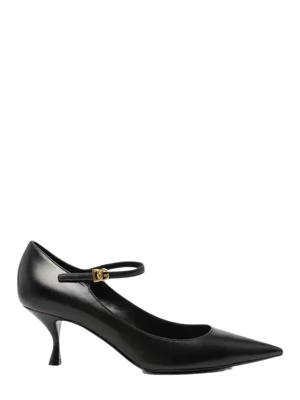 Dolce & Gabbana Pointed-toe Dg Logo Pumps - Black