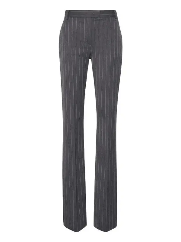 Sportmax Grey Trousers Straight Trousers - Gray