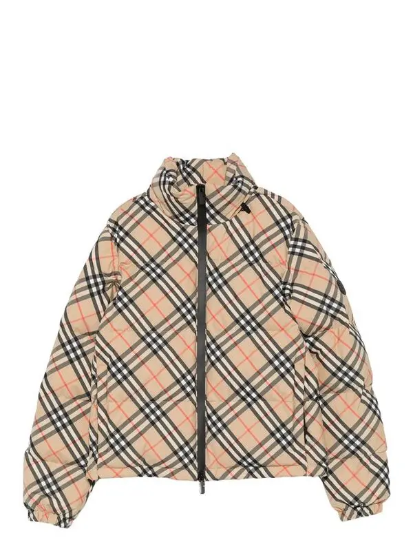 Burberry Neutrals Jackets Puffer Jackets - Cream