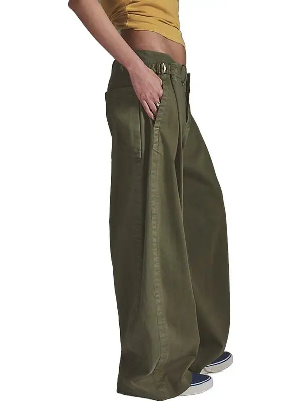 Free People Augusta Washed Trousers - Aloe