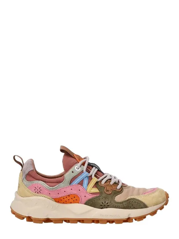 FLOWER MOUNTAIN Lace-up Low-cut Casual Shoes - Beige/brown