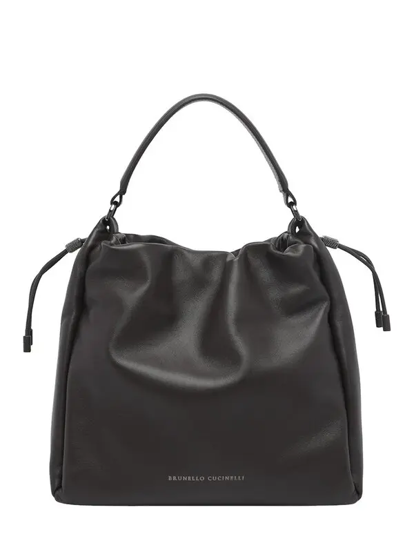 Brunello Cucinelli Logo Handbag - Brown