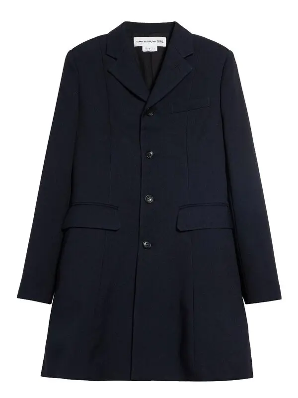 Comme Des Garçons Gabardine Coat - Navy
