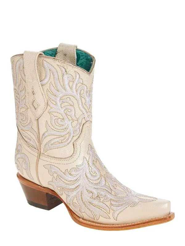 CORRAL Embroidered Western Boot - Bone