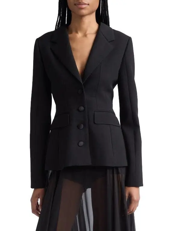 Dolce & Gabbana Double Crêpe Virgin Wool Jacket - Black