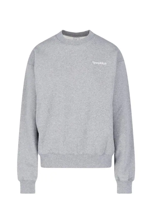 Sporty & Rich Sweatshirt With Logo - Gray