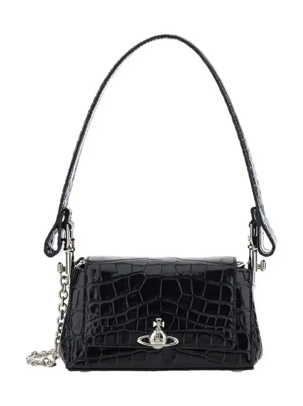 VIVIENNE WESTWOOD Handbag 'hazel' With Black Leather Details - Multicolor
