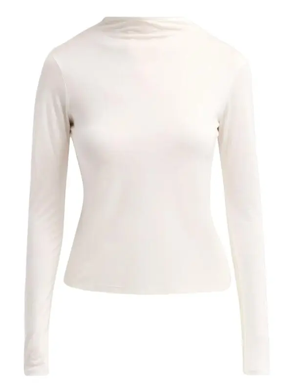 Vince Tie-detail Fitted Jersey Top - Ivory