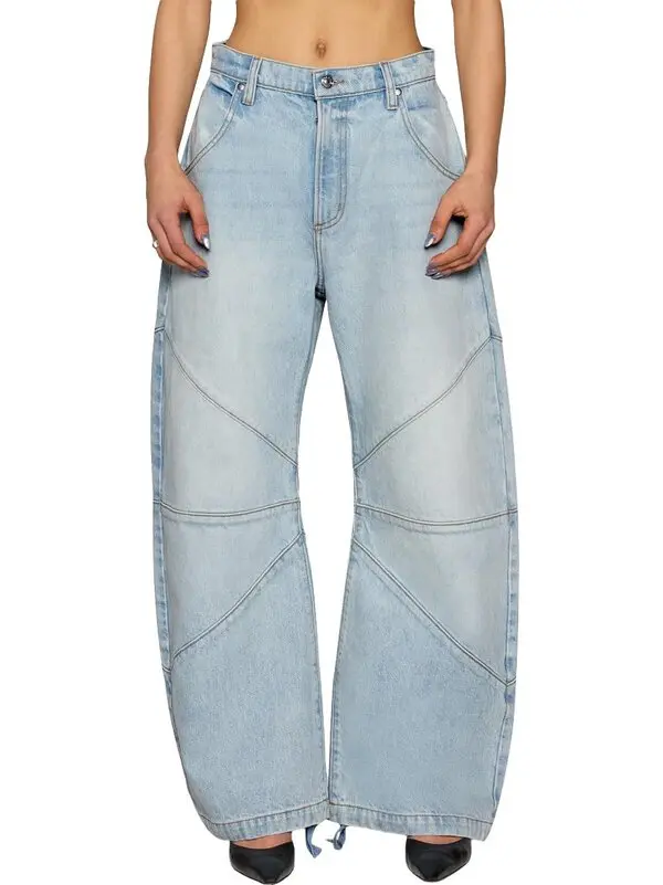 EB DENIM Freddy Sunray-seamed Barrel-leg Jeans - Daphne