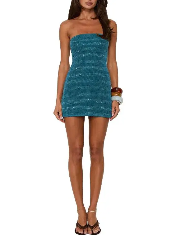 Princess Polly Natysha Strapless Minidress - Teal