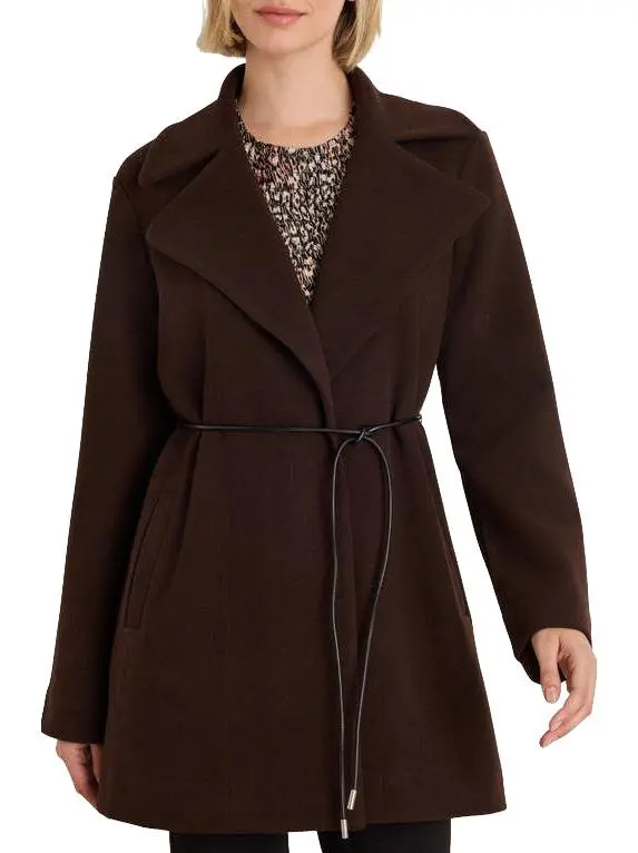 NIC+ZOE Knit Twill Wrap Jacket - Java