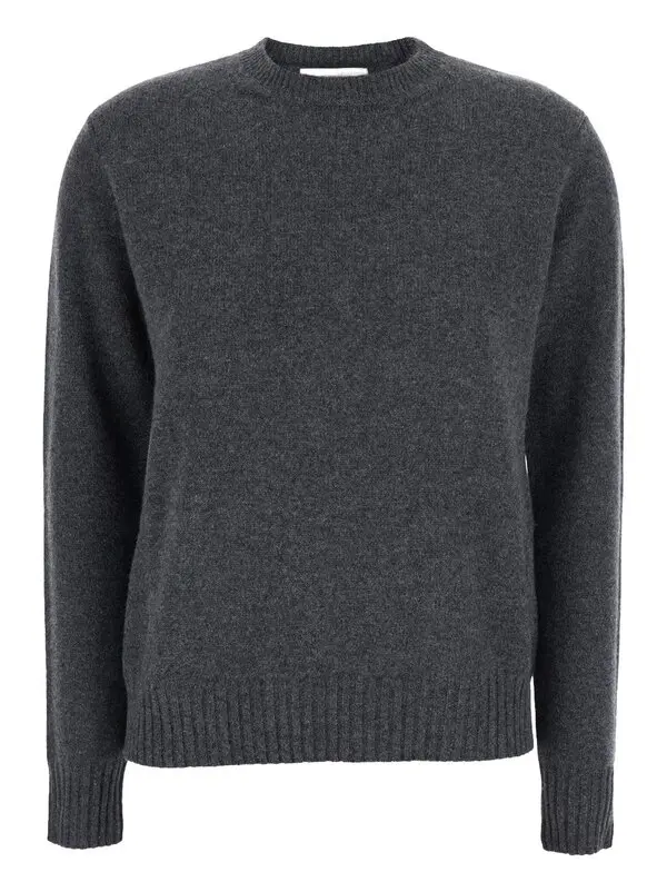 Max Mara V-neck Long Sleeve Wool Sweater For - Gray