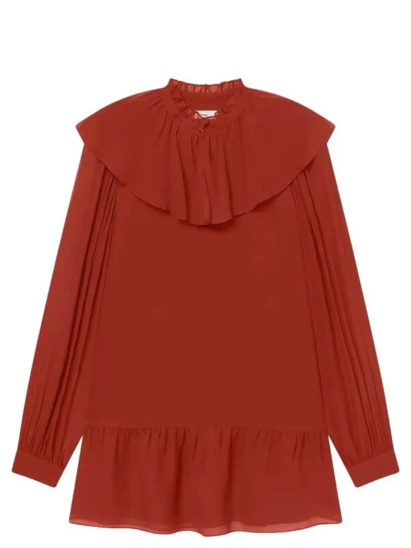 FRAME The Silk Soiree Mini Dress - Paprika