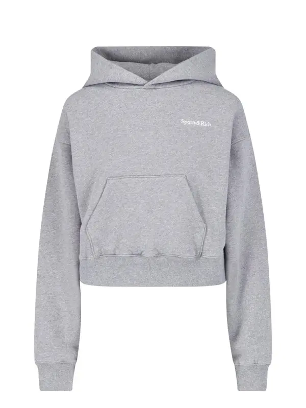 Sporty & Rich Sporty Cotton-blend Sweatshirt Sweater - Grey