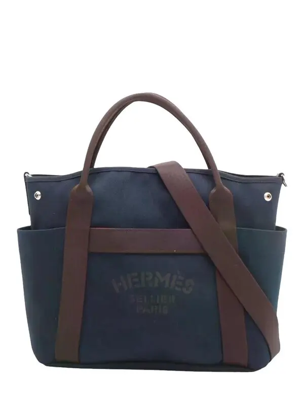 Hermès 2000-2026 Sac De Pansage Grooming Bag Satchel - Blue