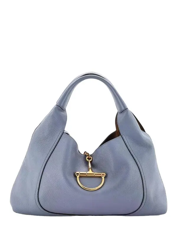 Gucci Softbit Leather Maxi Hobo Bag - Blue